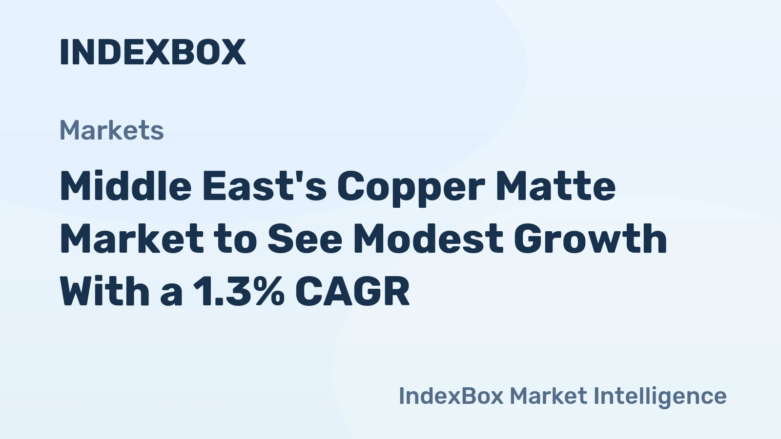 Middle East's Copper Matte Market to See Modest Growth With a 1.3% CAGR