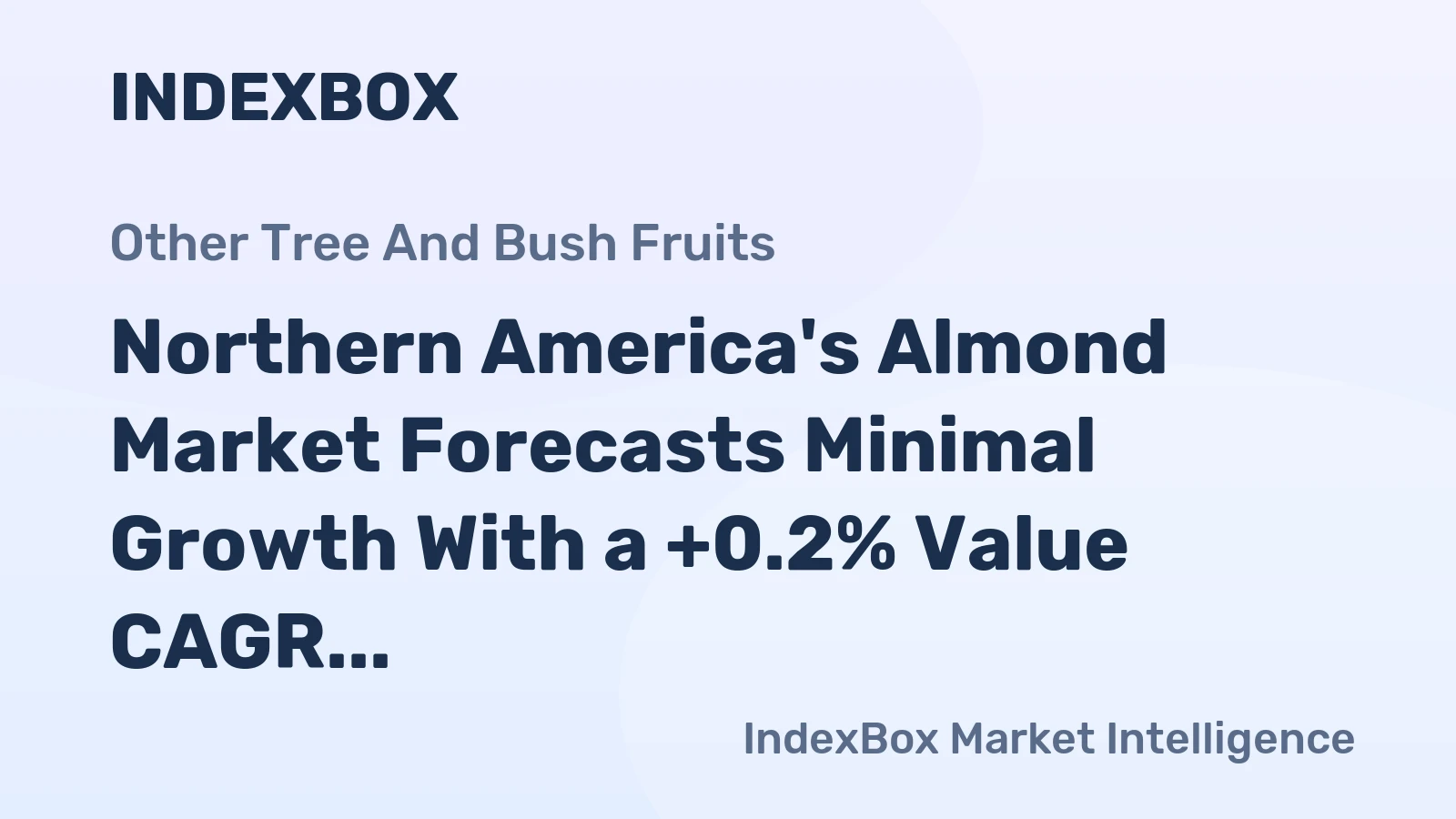 Northern America's Almond Market Forecasts Minimal Growth With a +0.2% Value CAGR