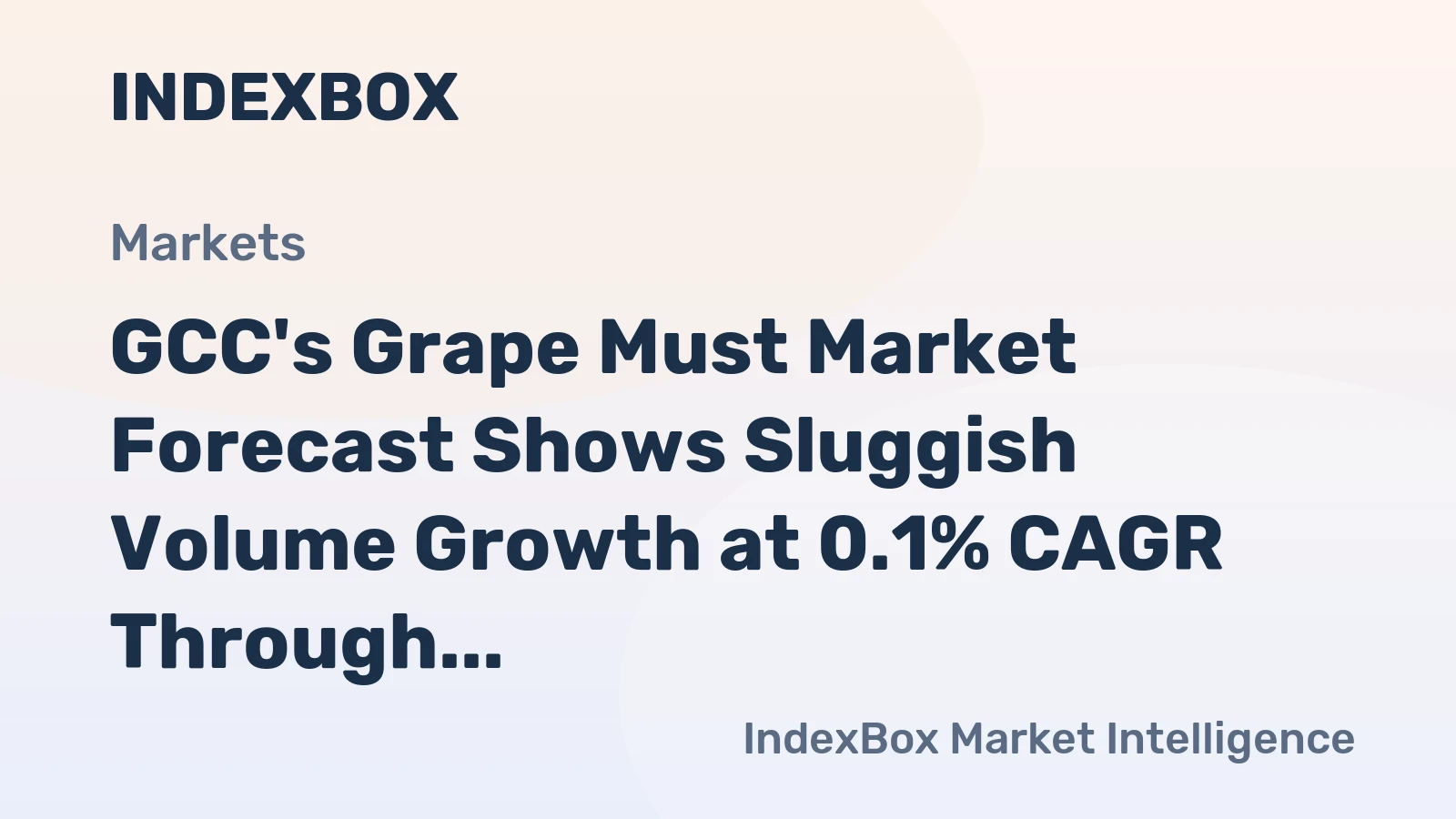 GCC's Grape Must Market Forecast Shows Sluggish Volume Growth at 0.1% CAGR Through 2035