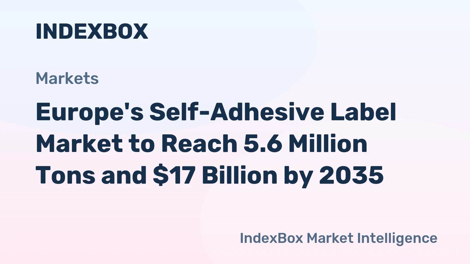 Europe's Self-Adhesive Label Market to Reach 5.6 Million Tons and $17 Billion by 2035
