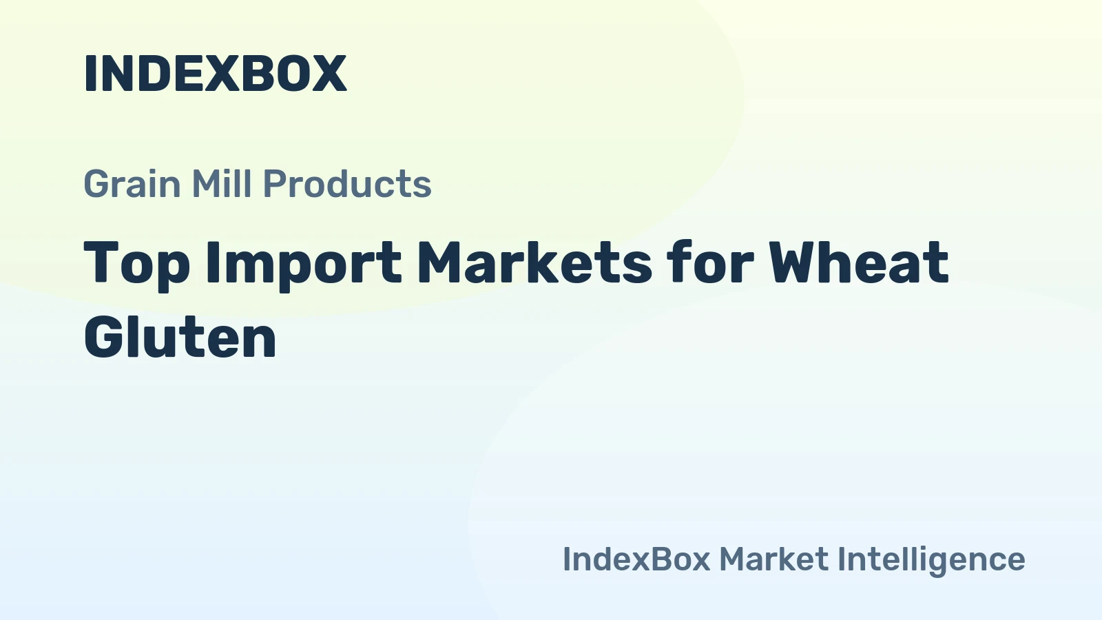 Top Import Markets for Wheat Gluten