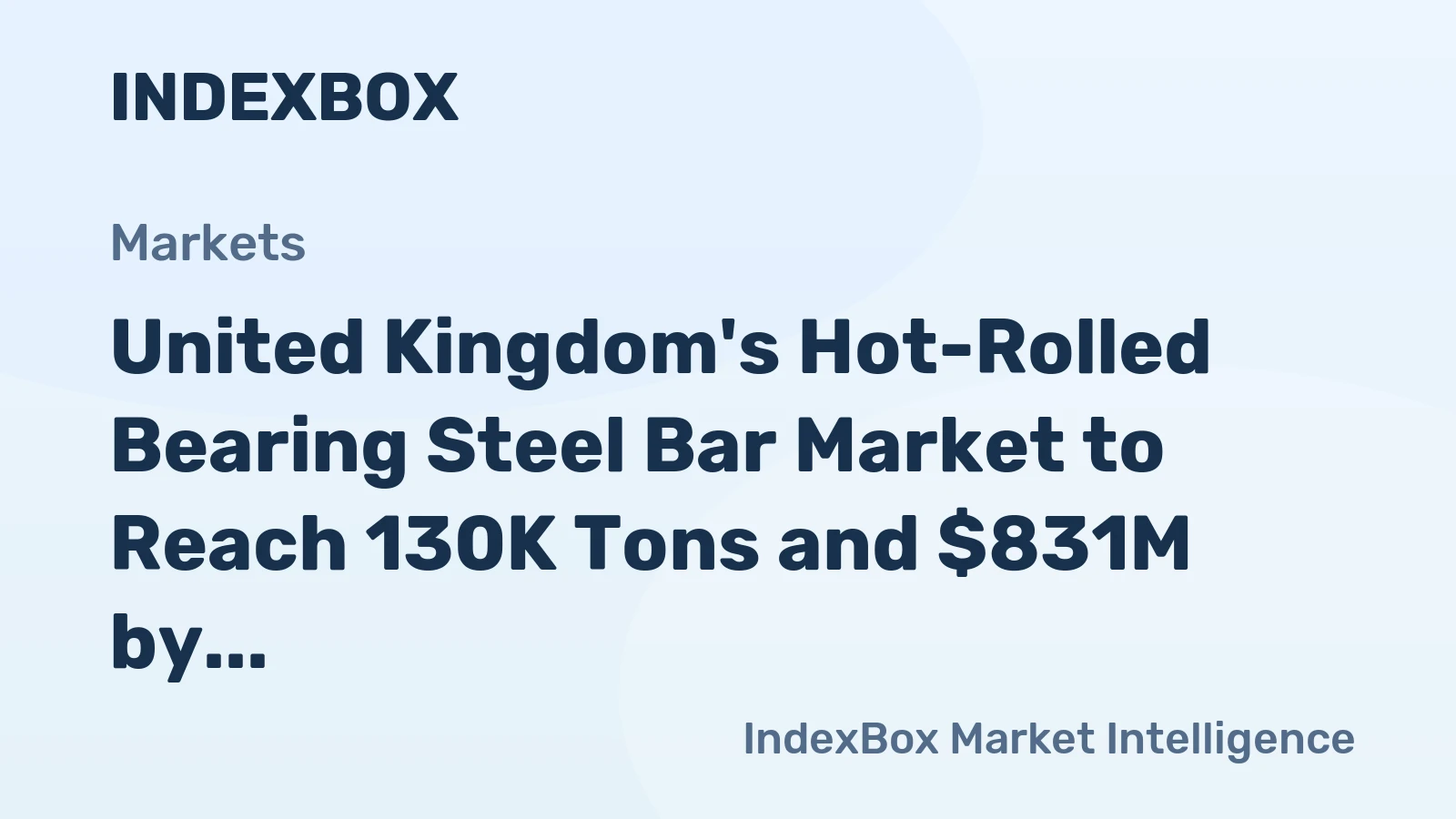 United Kingdom's Hot-Rolled Bearing Steel Bar Market to Reach 130K Tons and $831M by 2035