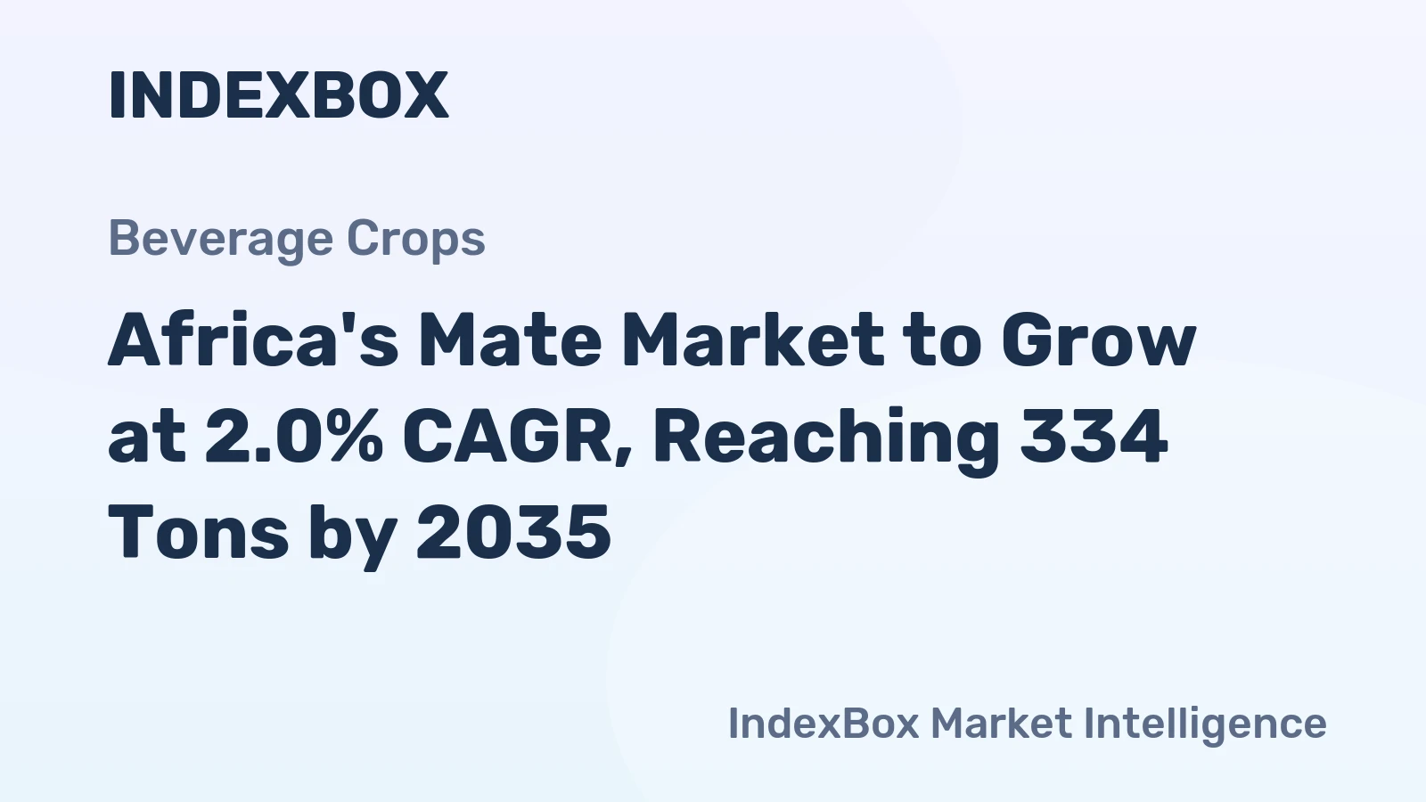 Africa's Mate Market to Grow at 2.0% CAGR, Reaching 334 Tons by 2035