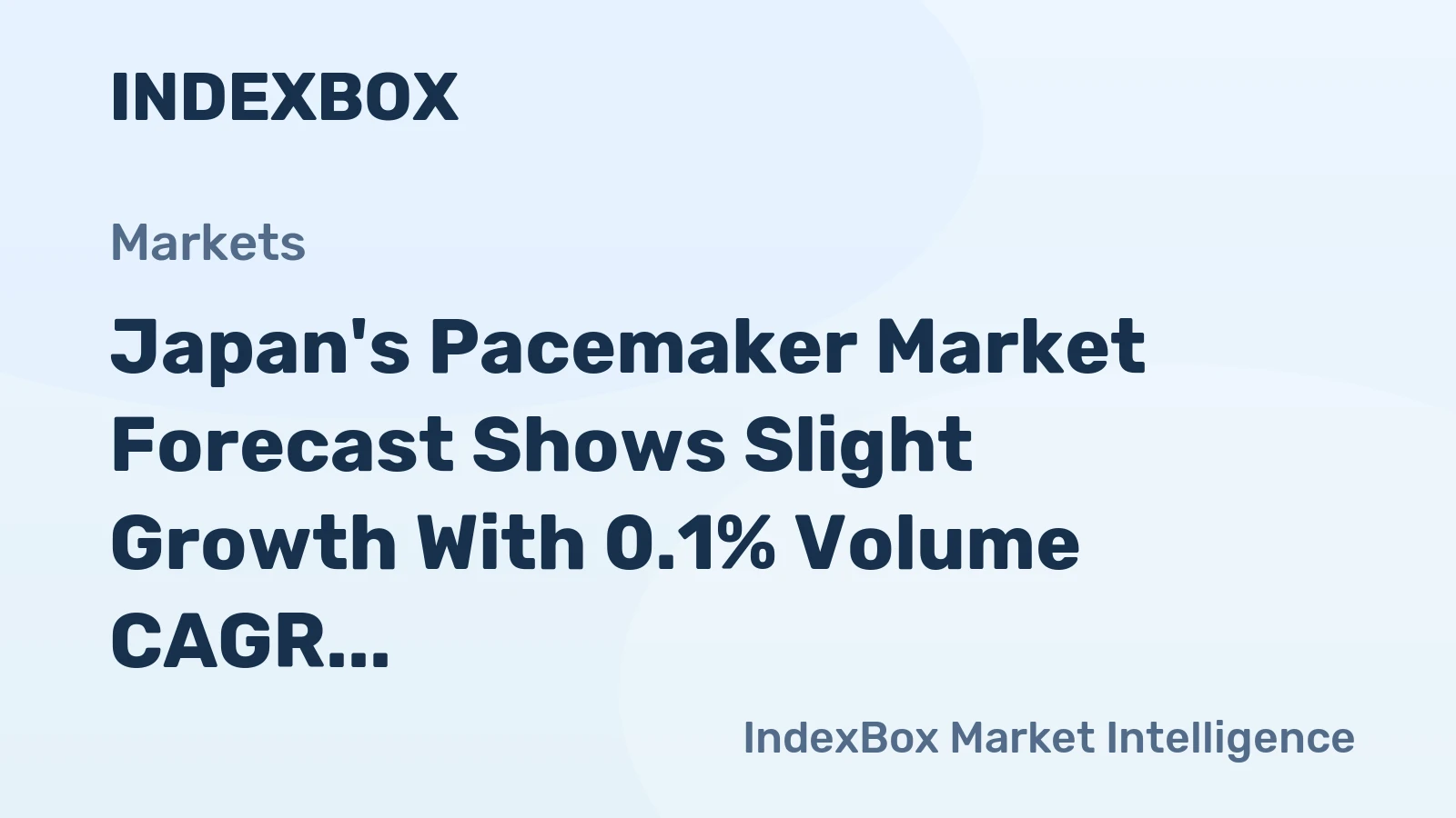 Japan's Pacemaker Market Forecast Shows Slight Growth With 0.1% Volume CAGR Through 2035