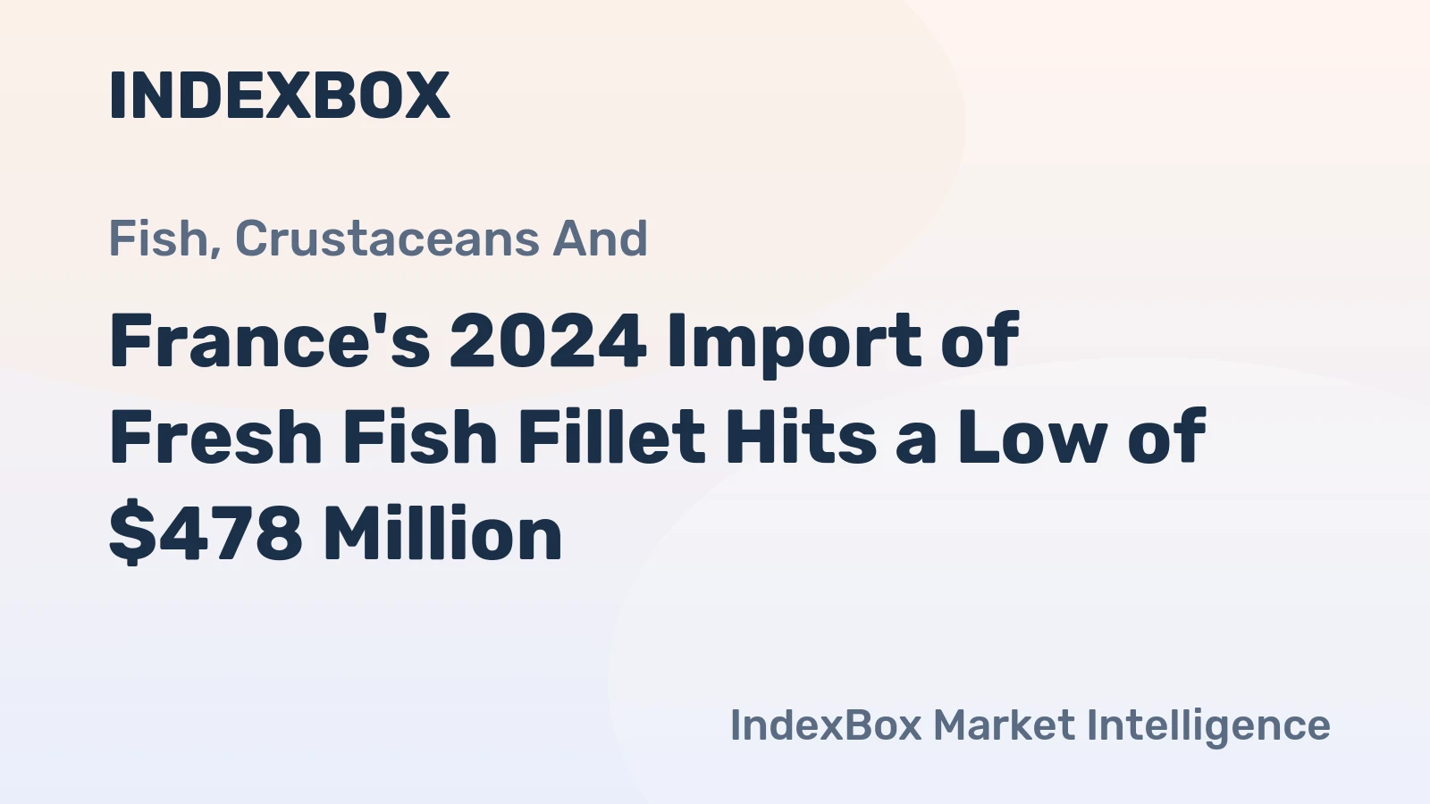 France's 2024 Import of Fresh Fish Fillet Hits a Low of $478 Million