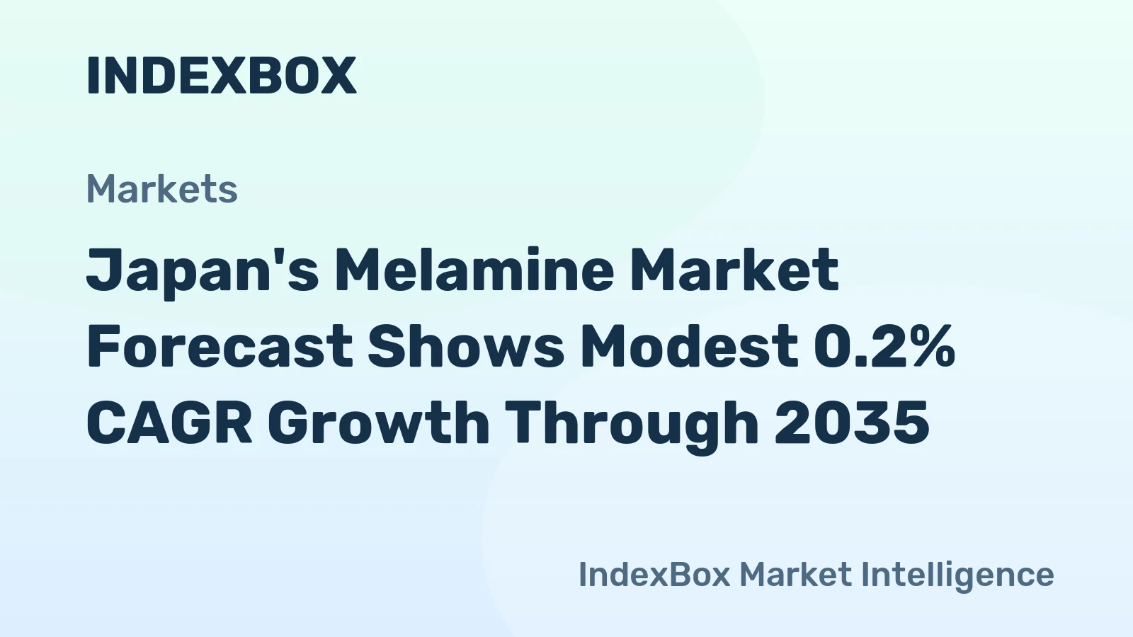 Japan's Melamine Market Forecast Shows Modest 0.2% CAGR Growth Through 2035
