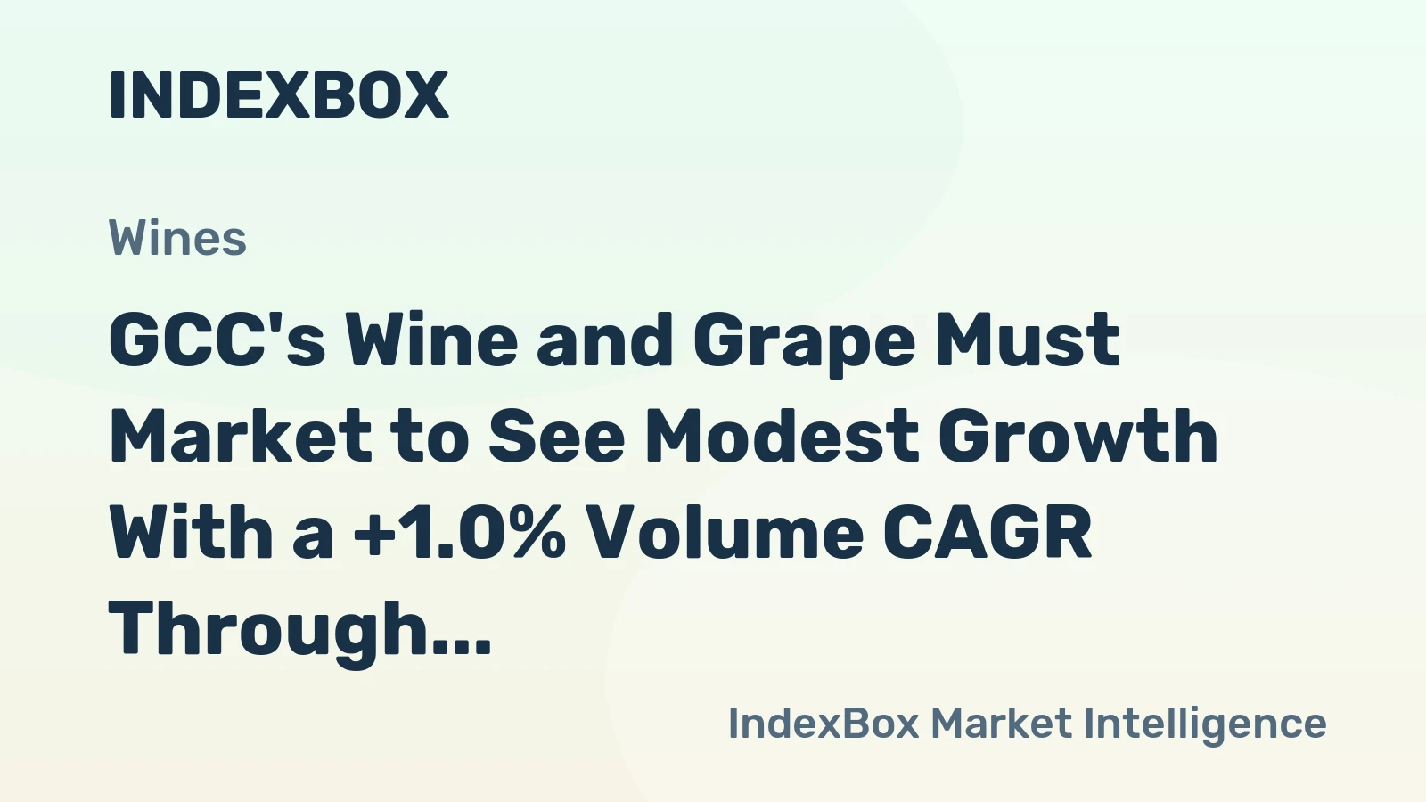 GCC's Wine and Grape Must Market to See Modest Growth With a +1.0% Volume CAGR Through 2035