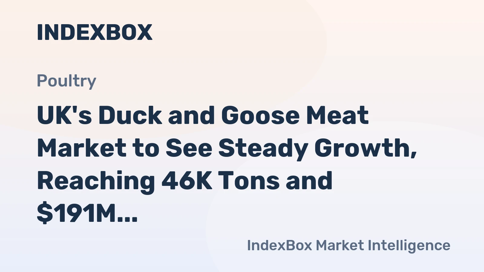 UK's Duck and Goose Meat Market to See Steady Growth, Reaching 46K Tons and $191M by 2035