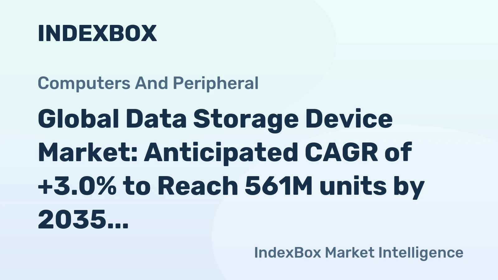 Global Data Storage Device Market: Anticipated CAGR of +3.0% to Reach 561M units by 2035