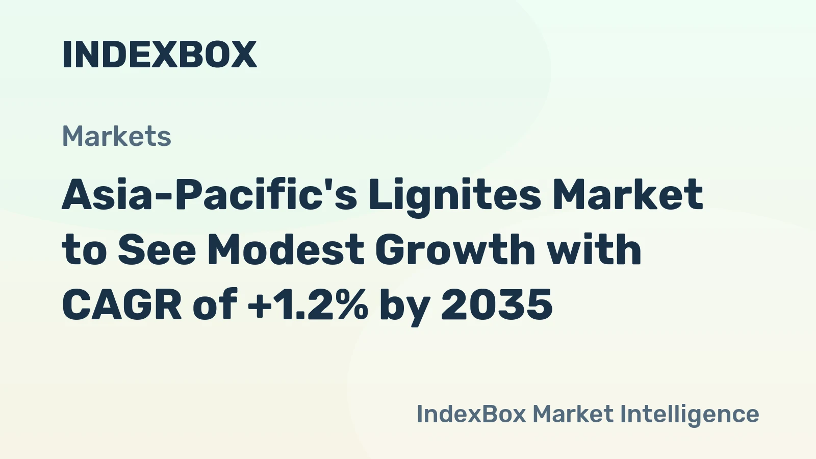 Asia-Pacific's Lignites Market to See Modest Growth with CAGR of +1.2% by 2035