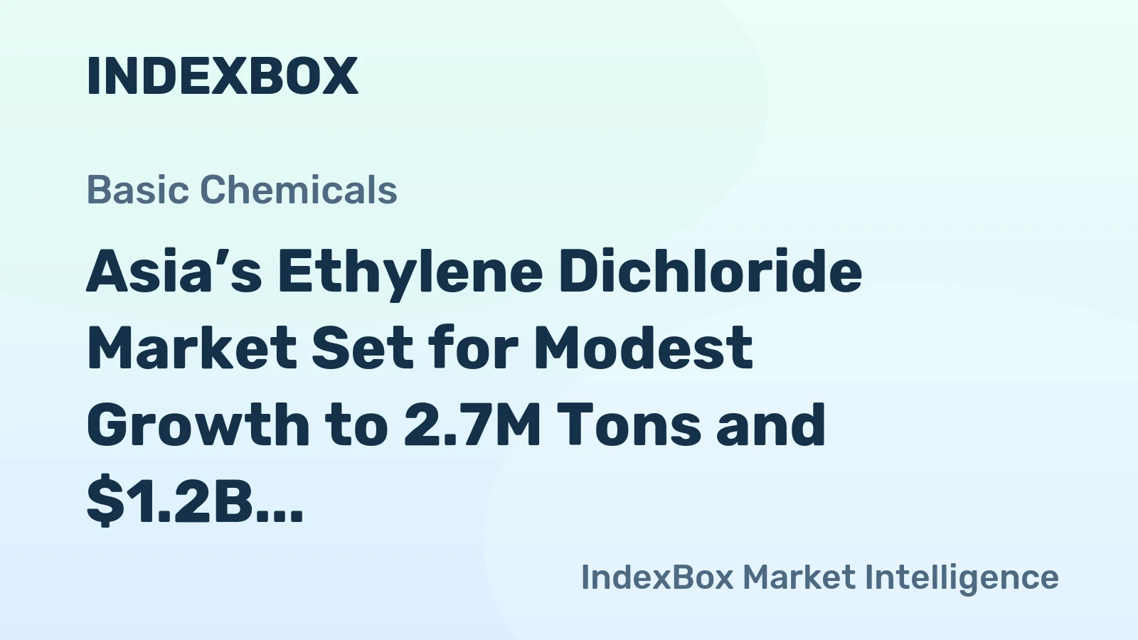 Asia’s Ethylene Dichloride Market Set for Modest Growth to 2.7M Tons and $1.2B by 2035