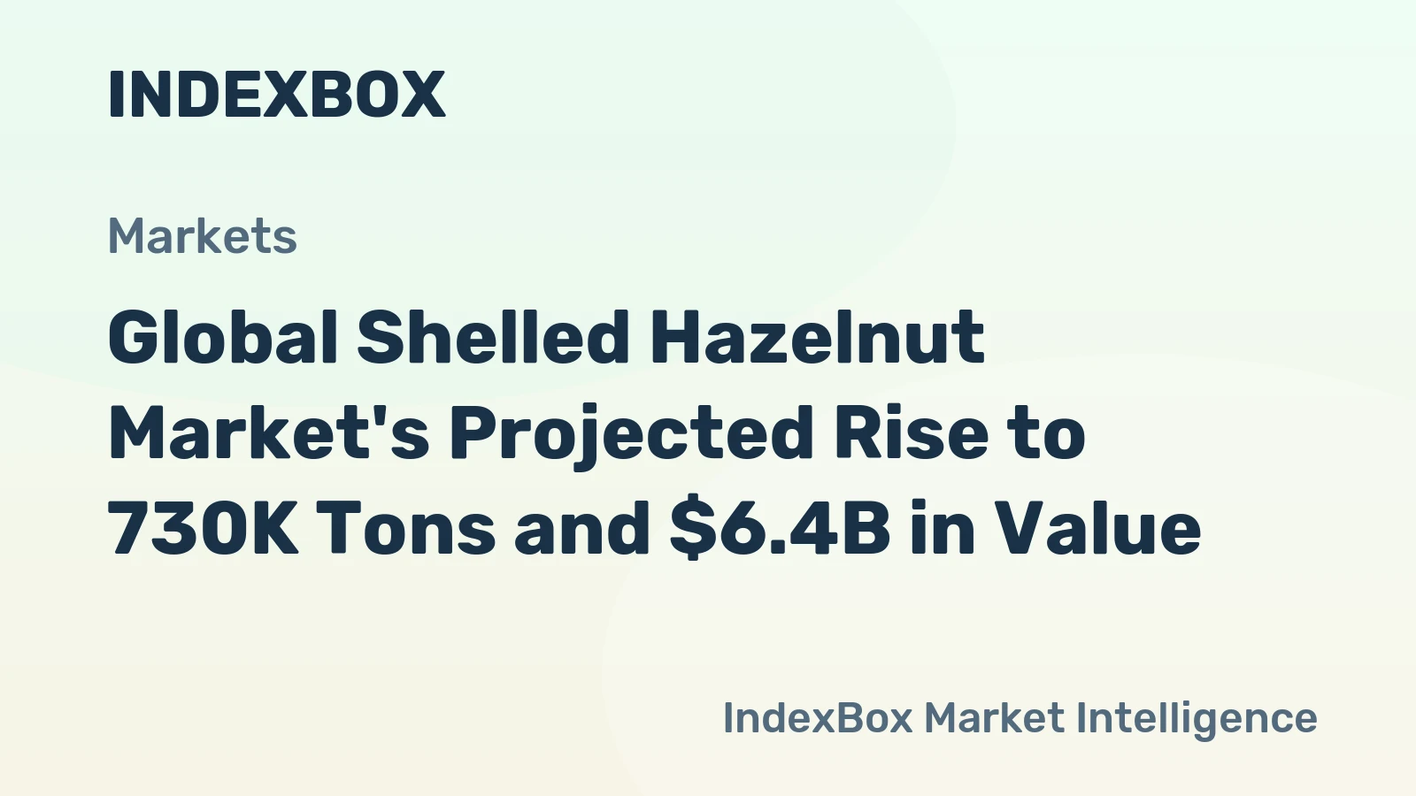 Global Shelled Hazelnut Market's Projected Rise to 730K Tons and $6.4B in Value