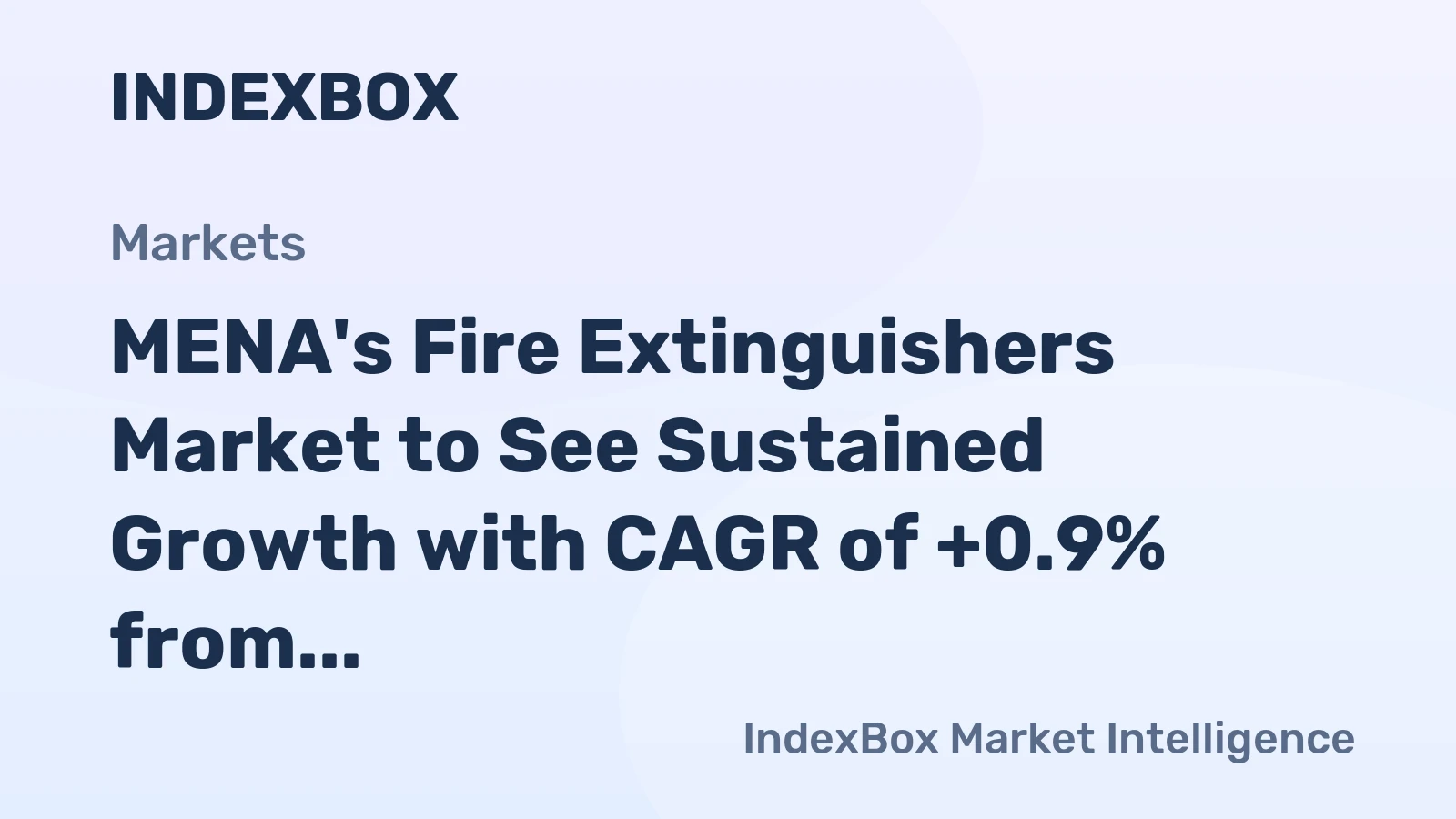 MENA's Fire Extinguishers Market to See Sustained Growth with CAGR of +0.9% from 2024 to 2035