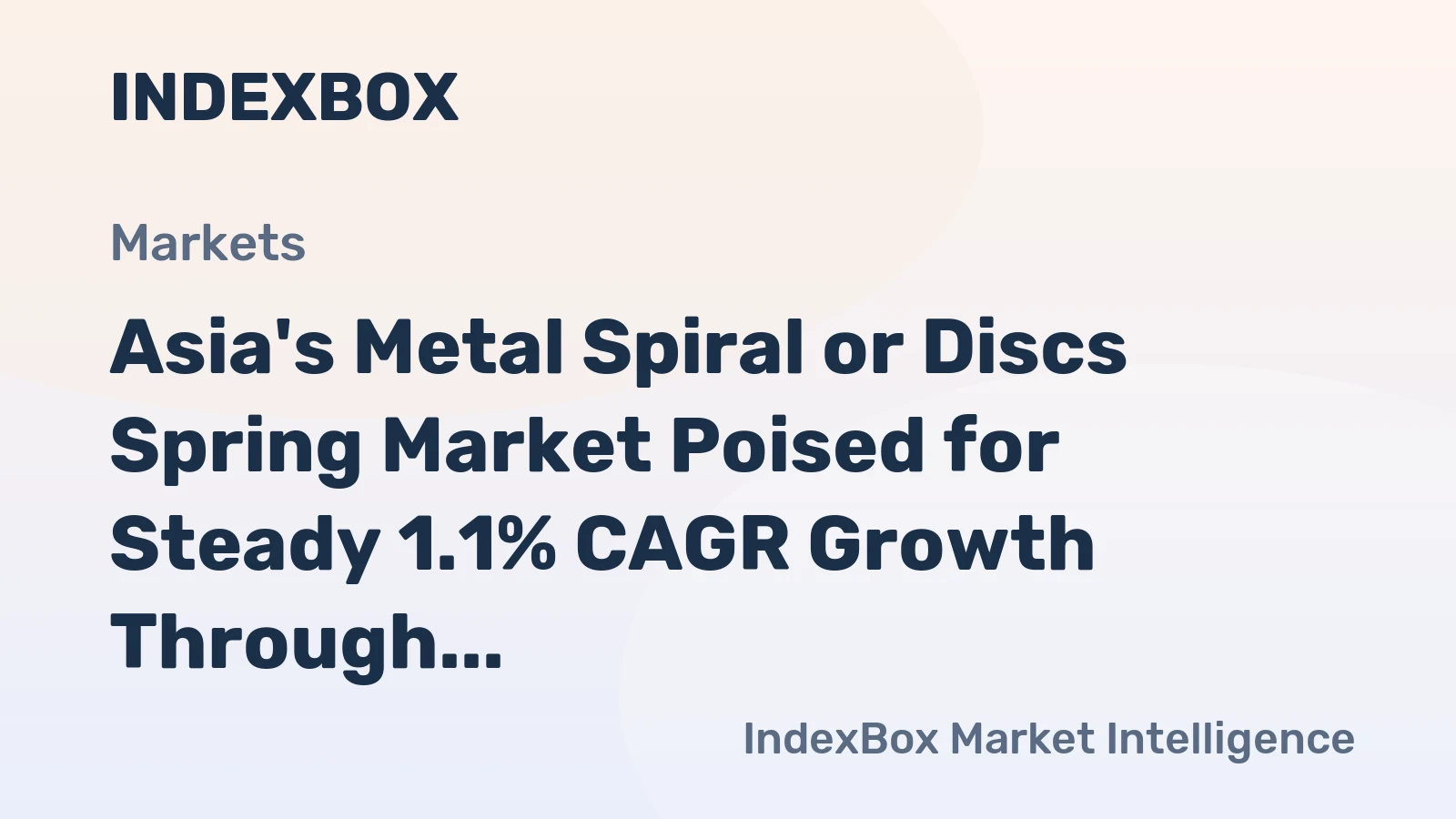 Asia's Metal Spiral or Discs Spring Market Poised for Steady 1.1% CAGR Growth Through 2035