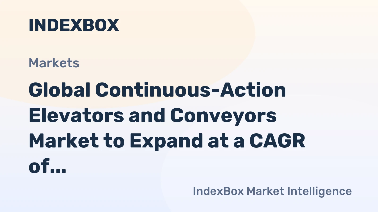 Global Continuous-Action Elevators and Conveyors Market to Expand at a CAGR of +1.3% from 2024 to 2035, reaching 22M units