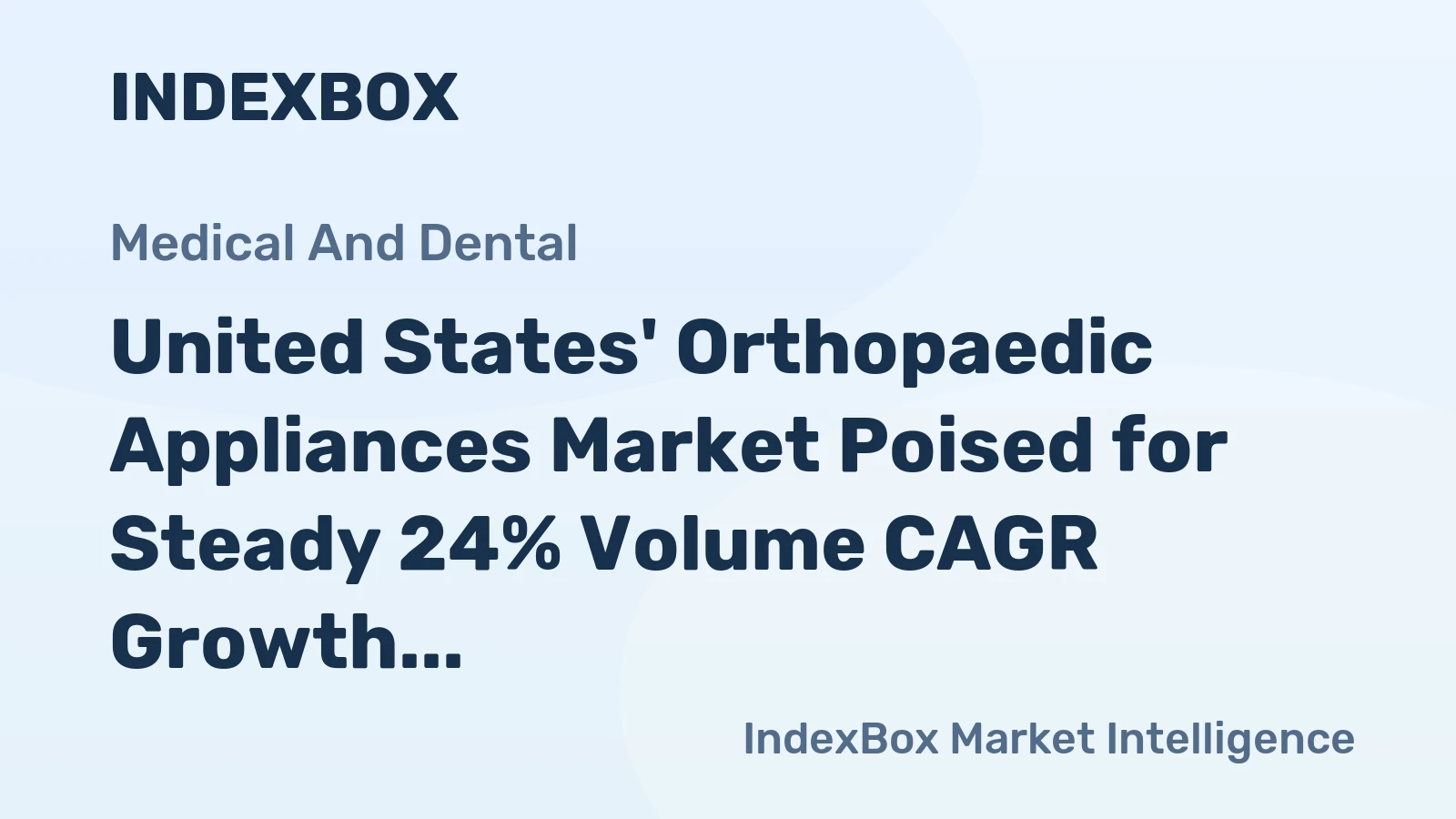 United States' Orthopaedic Appliances Market Poised for Steady 24% Volume CAGR Growth Through 2035