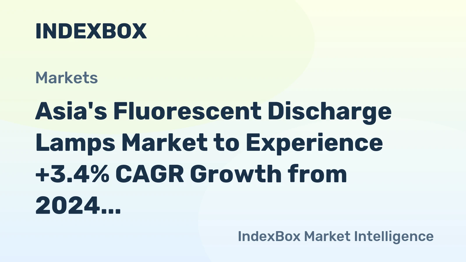 Asia's Fluorescent Discharge Lamps Market to Experience +3.4% CAGR Growth from 2024 to 2035