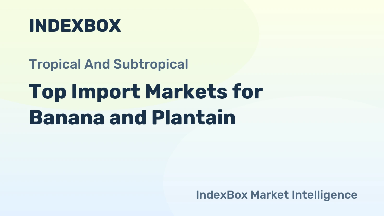 Top Import Markets for Banana and Plantain