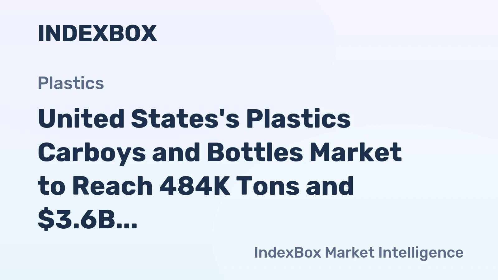 United States's Plastics Carboys and Bottles Market to Reach 484K Tons and $3.6B by 2035