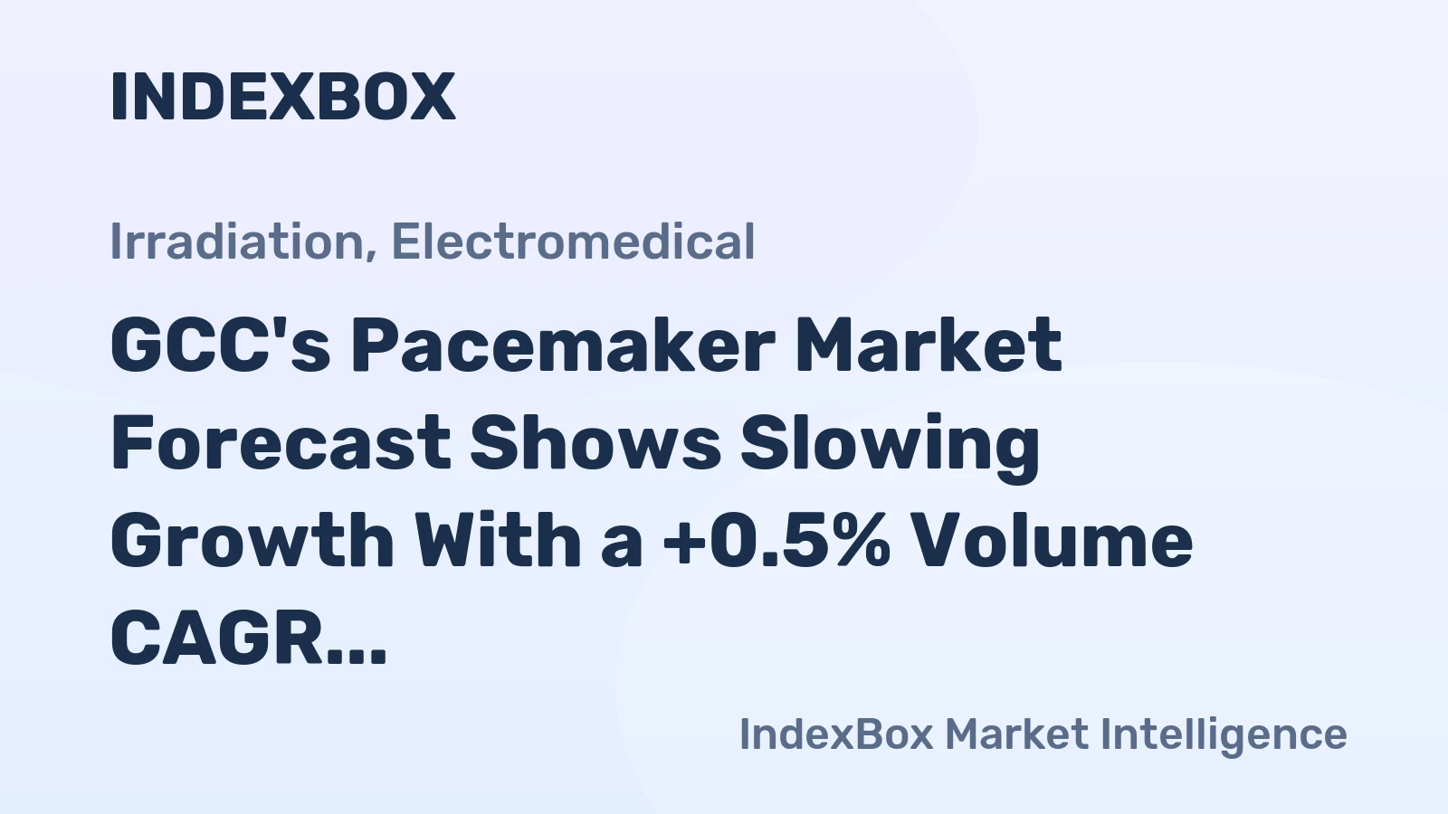 GCC's Pacemaker Market Forecast Shows Slowing Growth With a +0.5% Volume CAGR Through 2035