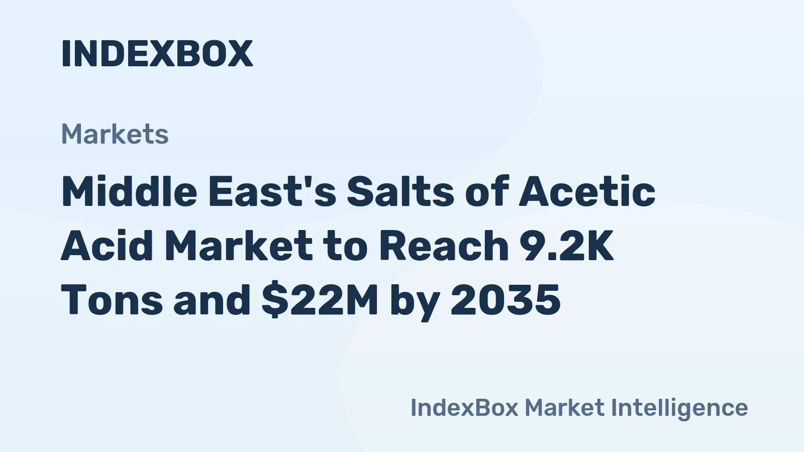 Middle East's Salts of Acetic Acid Market to Reach 9.2K Tons and $22M by 2035