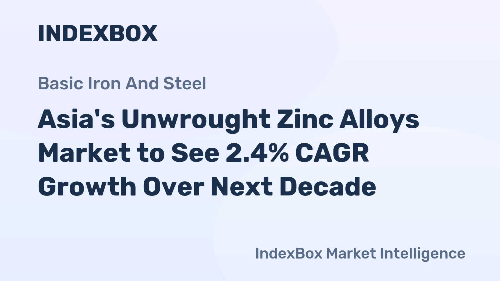 Asia's Unwrought Zinc Alloys Market to See 2.4% CAGR Growth Over Next Decade