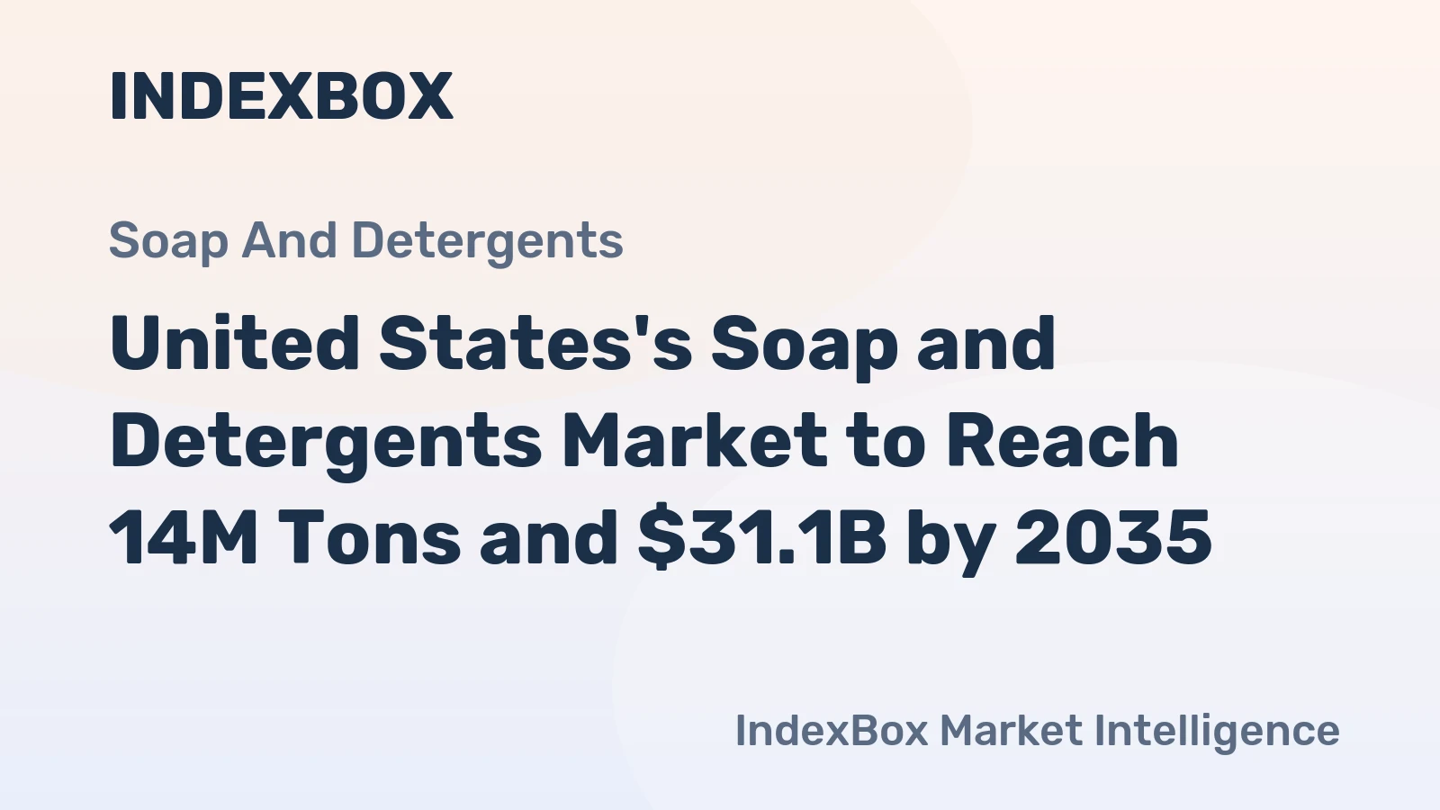 United States's Soap and Detergents Market to Reach 14M Tons and $31.1B by 2035