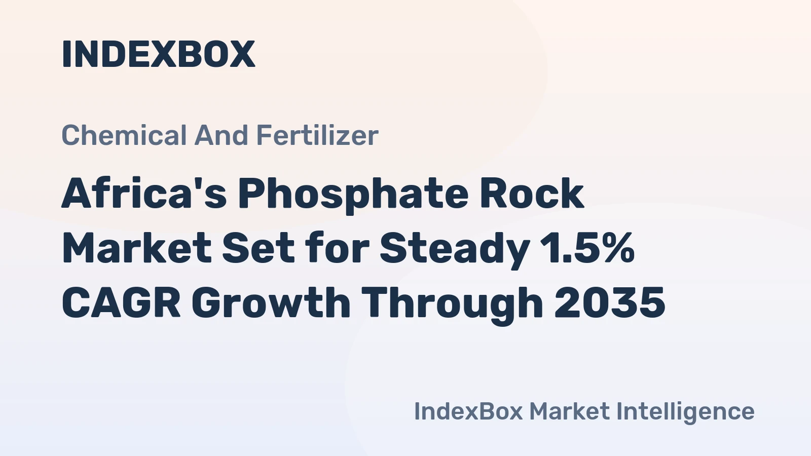 Africa's Phosphate Rock Market Set for Steady 1.5% CAGR Growth Through 2035