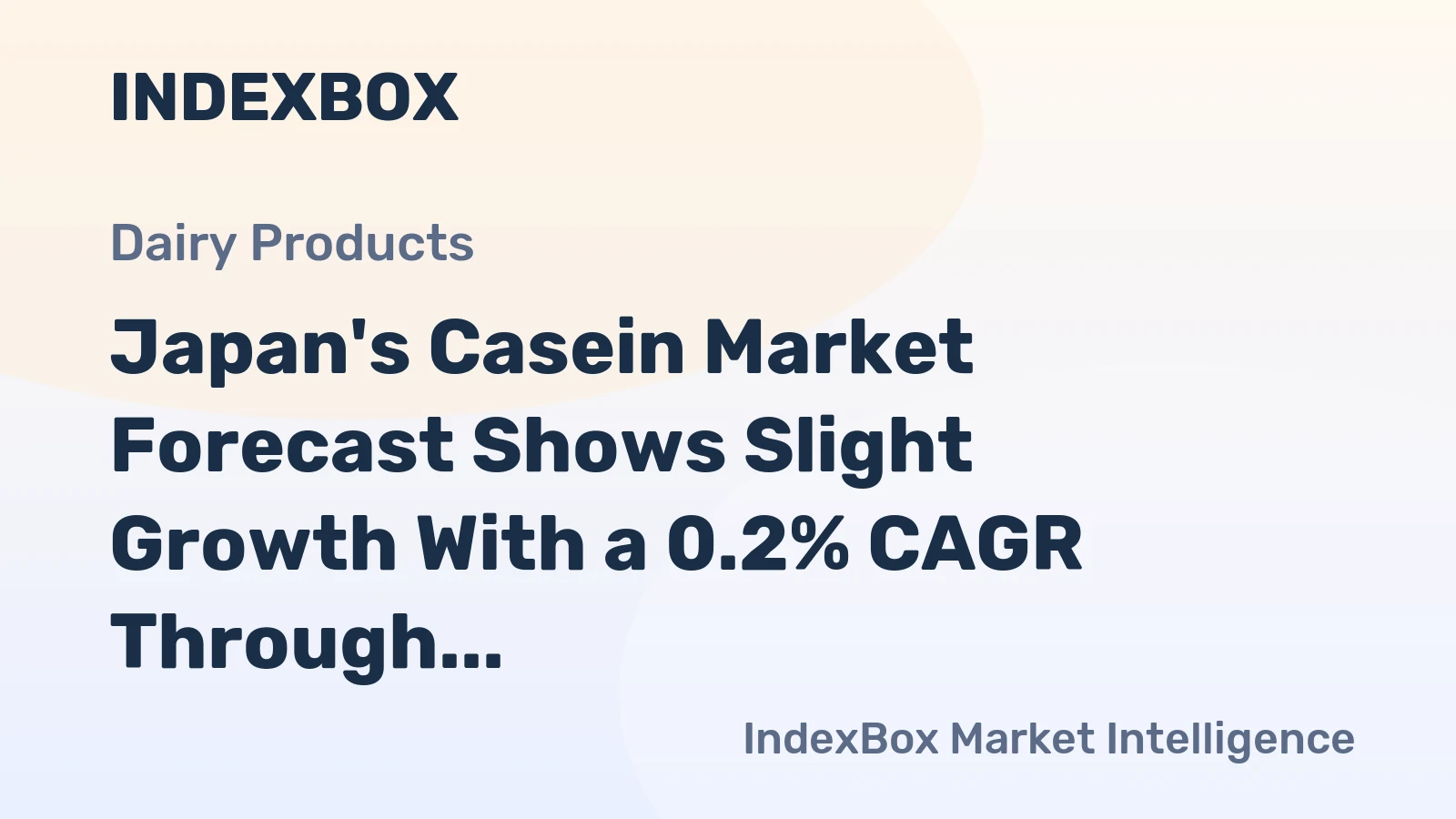 Japan's Casein Market Forecast Shows Slight Growth With a 0.2% CAGR Through 2035