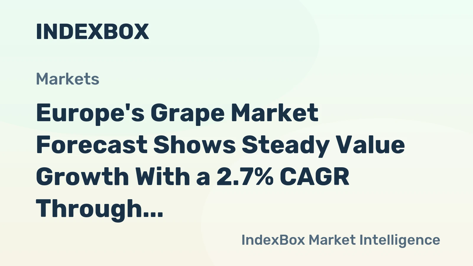 Europe's Grape Market Forecast Shows Steady Value Growth With a 2.7% CAGR Through 2035