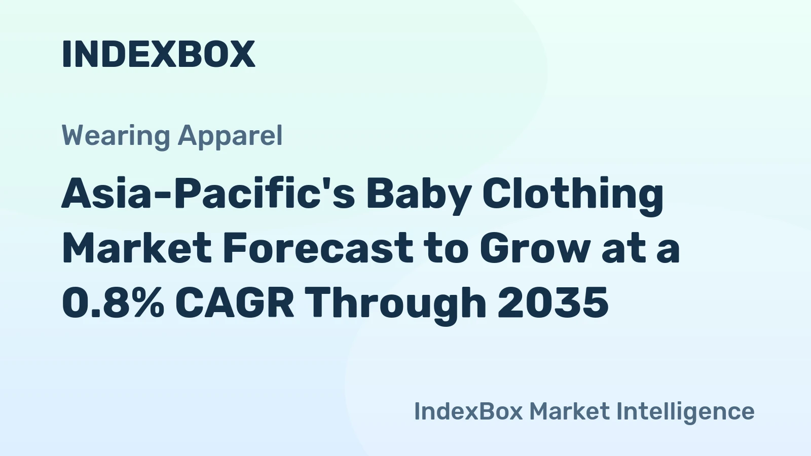 Asia-Pacific's Baby Clothing Market Forecast to Grow at a 0.8% CAGR Through 2035