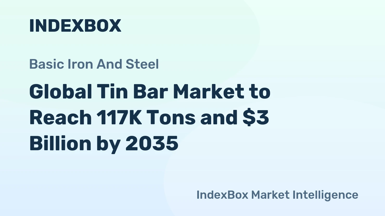 Global Tin Bar Market to Reach 117K Tons and $3 Billion by 2035