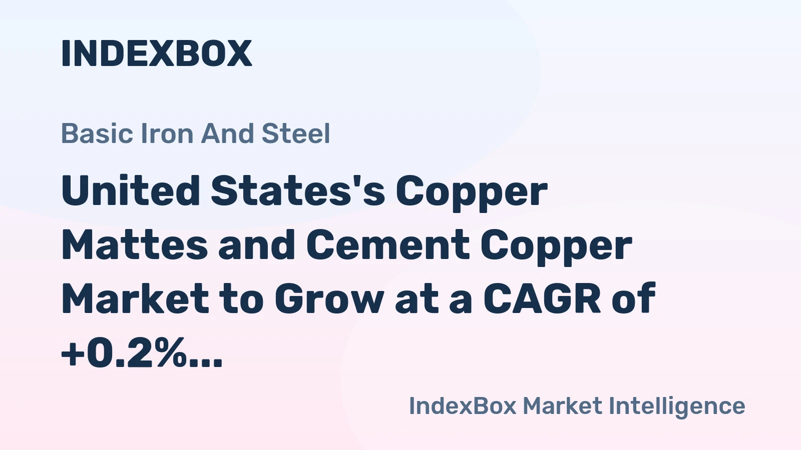 United States's Copper Mattes and Cement Copper Market to Grow at a CAGR of +0.2% from 2024 to 2035, Reaching 24K Tons