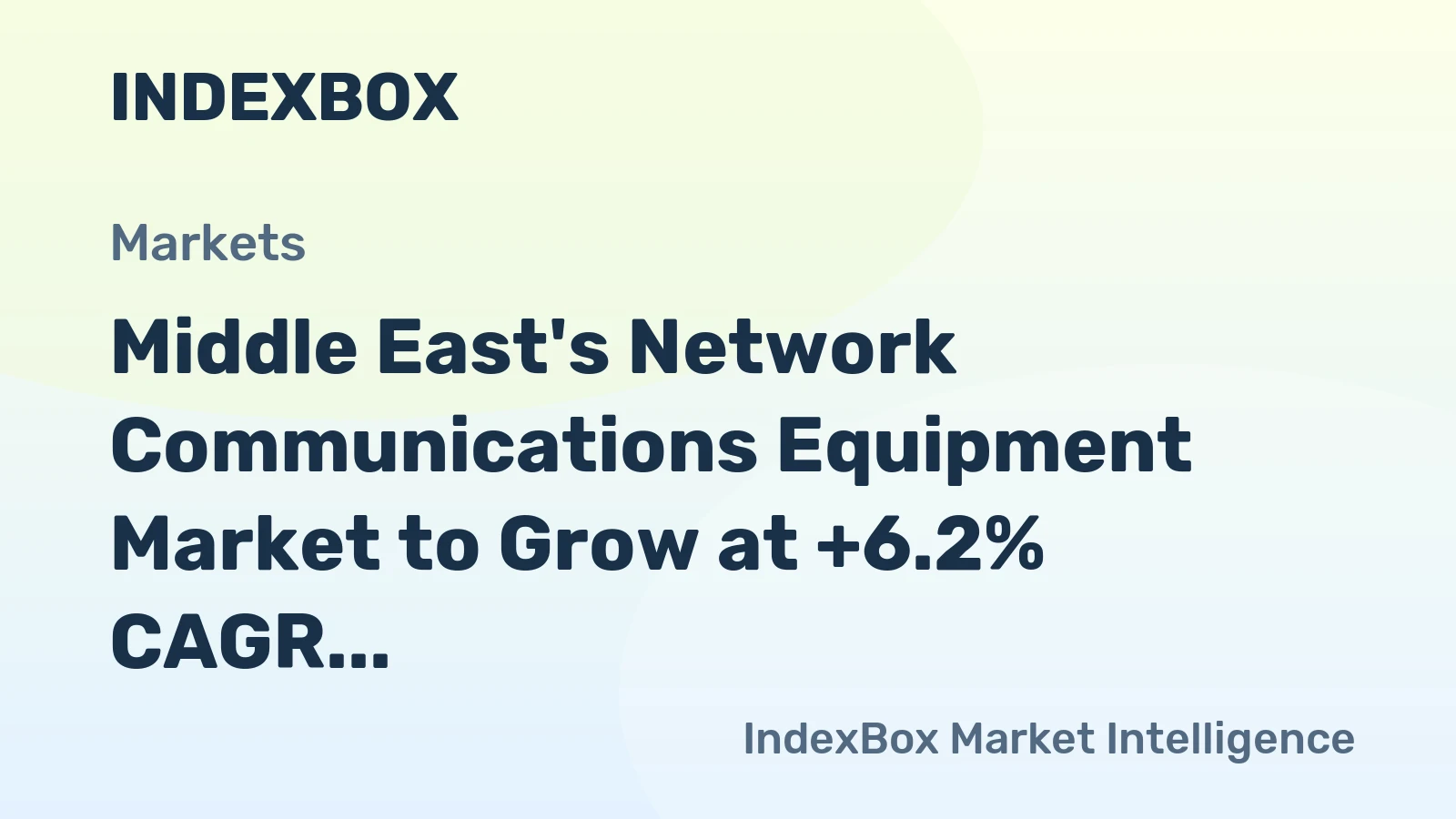 Middle East's Network Communications Equipment Market to Grow at +6.2% CAGR, Reaching 13M Units by 2035