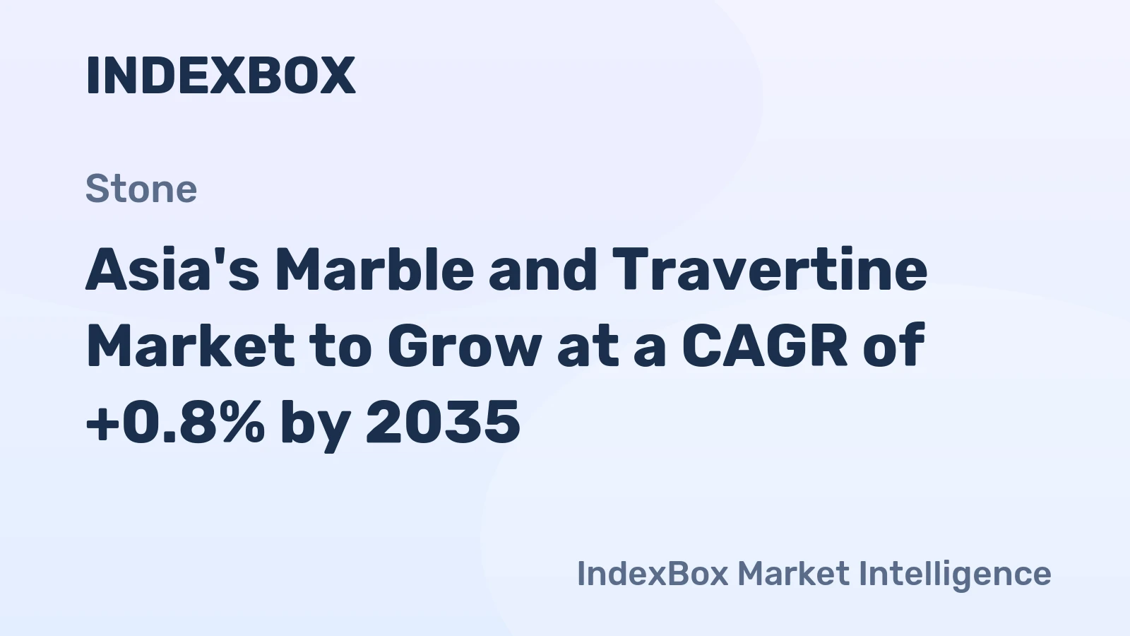 Asia's Marble and Travertine Market to Grow at a CAGR of +0.8% by 2035