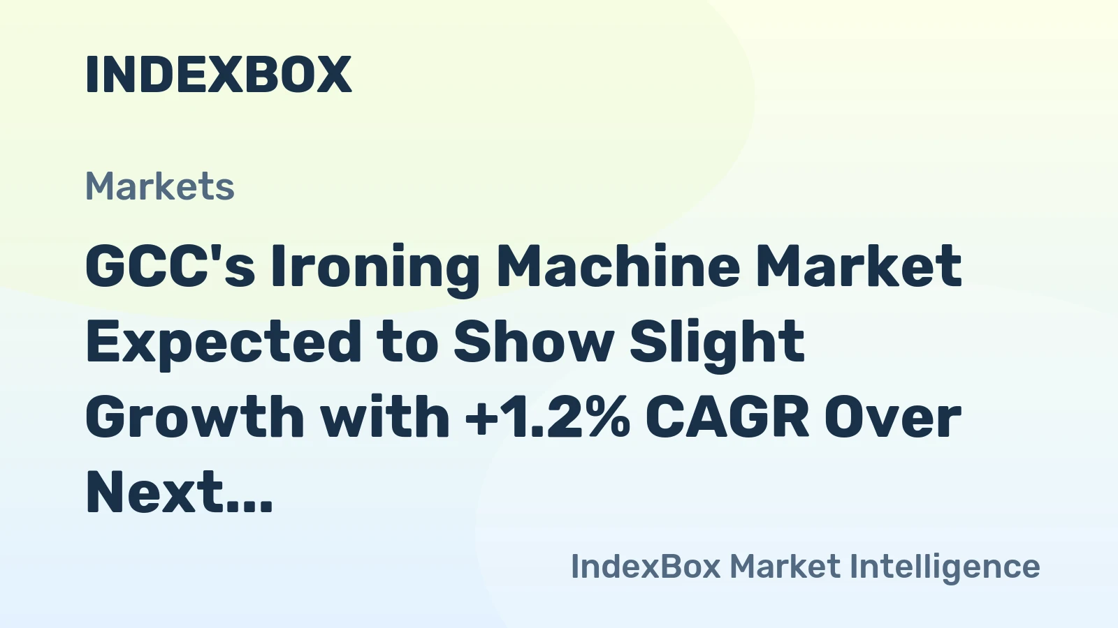 GCC's Ironing Machine Market Expected to Show Slight Growth with +1.2% CAGR Over Next Decade
