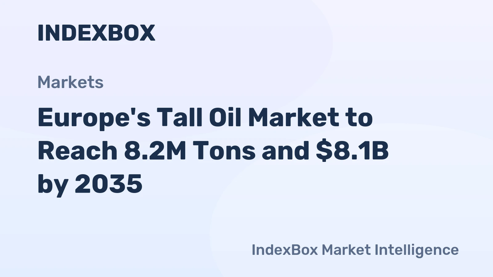 Europe's Tall Oil Market to Reach 8.2M Tons and $8.1B by 2035