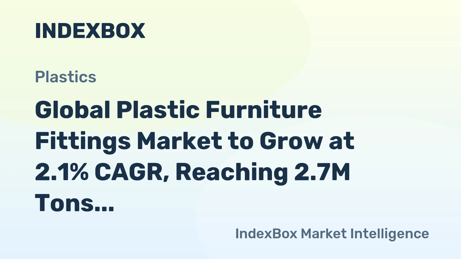 Global Plastic Furniture Fittings Market to Grow at 2.1% CAGR, Reaching 2.7M Tons by 2035