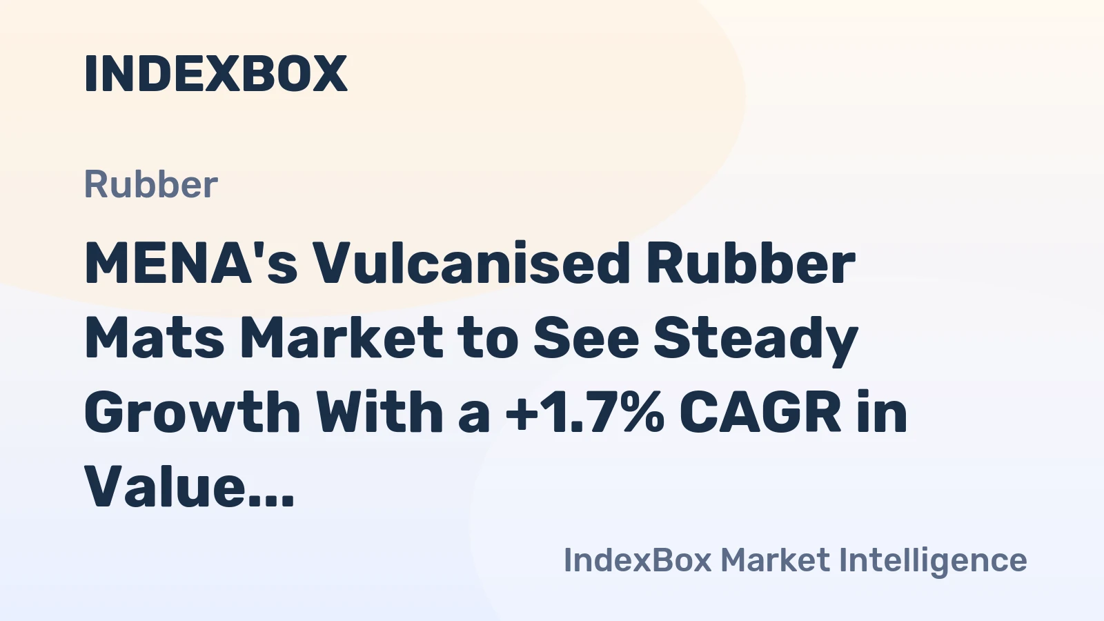 MENA's Vulcanised Rubber Mats Market to See Steady Growth With a +1.7% CAGR in Value Through 2035