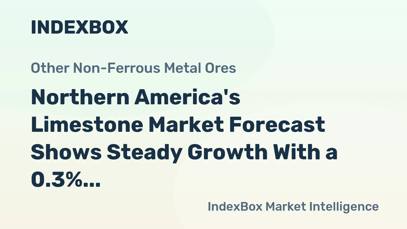 Northern America's Limestone Market Forecast Shows Steady Growth With a 0.3% Volume CAGR Through 2035