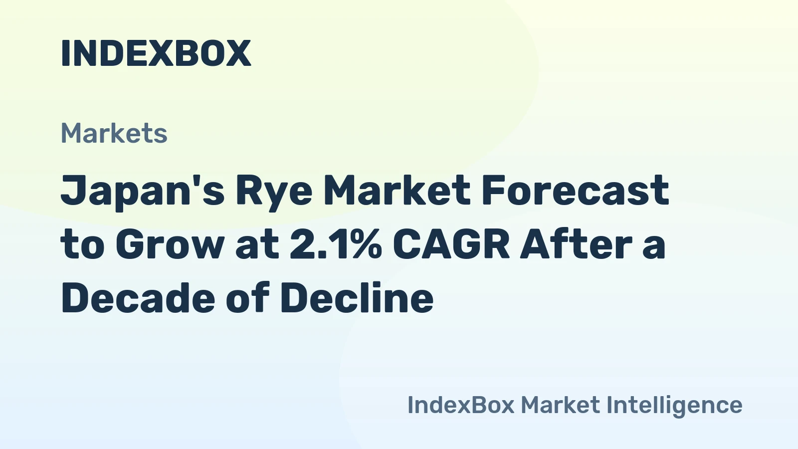 Japan's Rye Market Forecast to Grow at 2.1% CAGR After a Decade of Decline