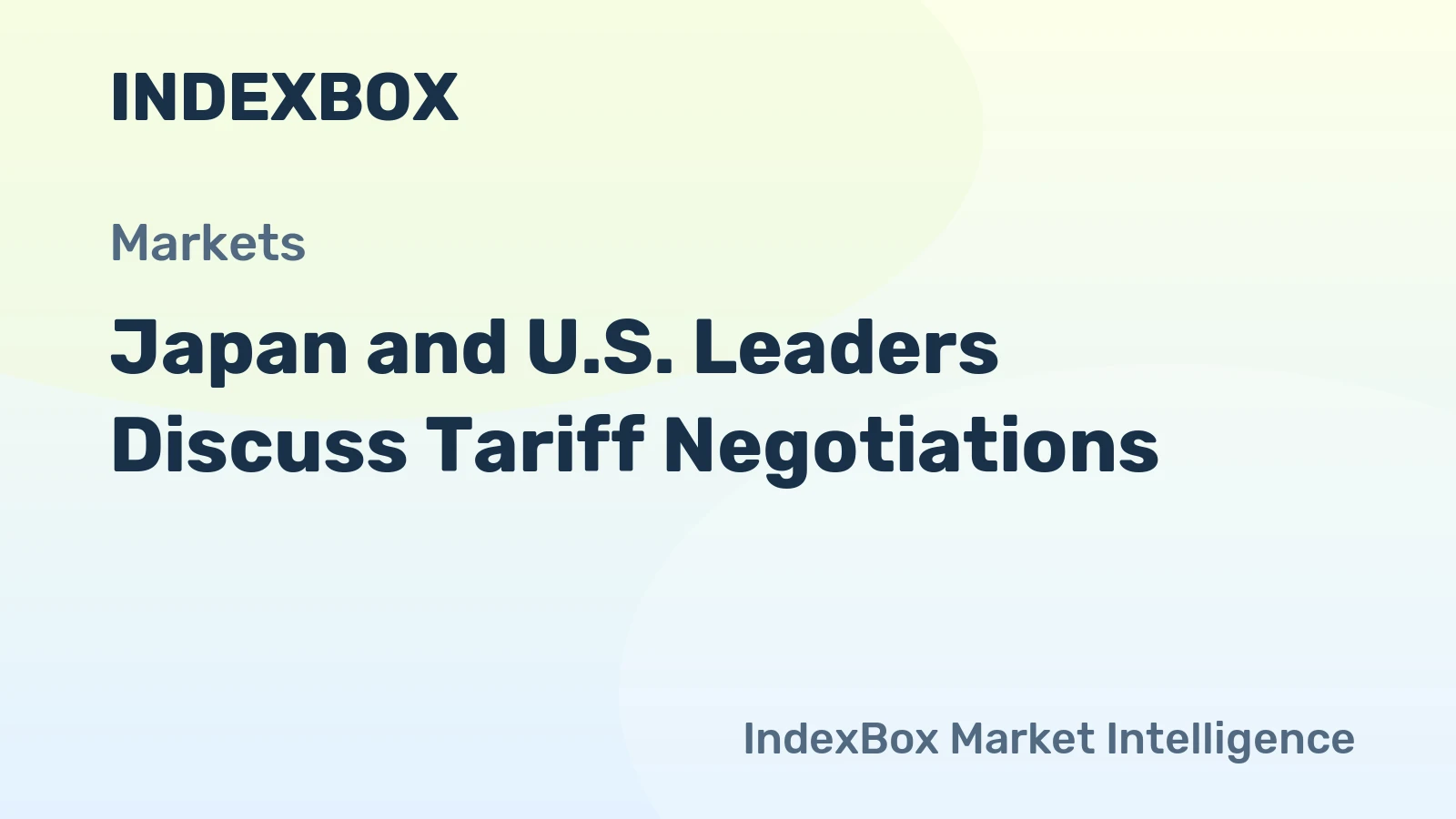 Japan and U.S. Leaders Discuss Tariff Negotiations
