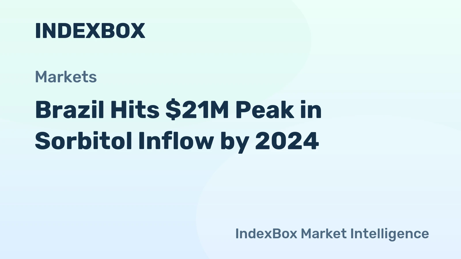 Brazil Hits $21M Peak in Sorbitol Inflow by 2024