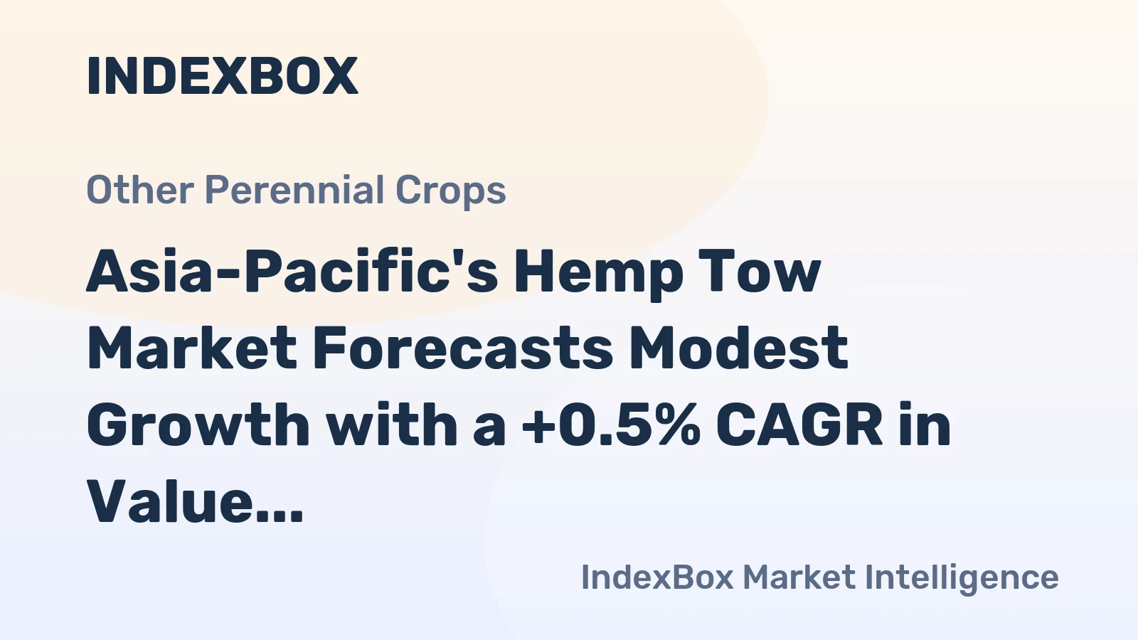 Asia-Pacific's Hemp Tow Market Forecasts Modest Growth with a +0.5% CAGR in Value