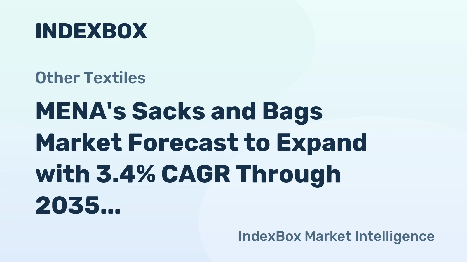 MENA's Sacks and Bags Market Forecast to Expand with 3.4% CAGR Through 2035