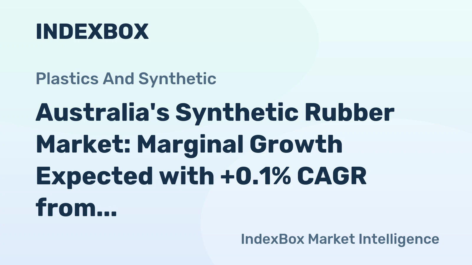 Australia's Synthetic Rubber Market: Marginal Growth Expected with +0.1% CAGR from 2024 to 2035