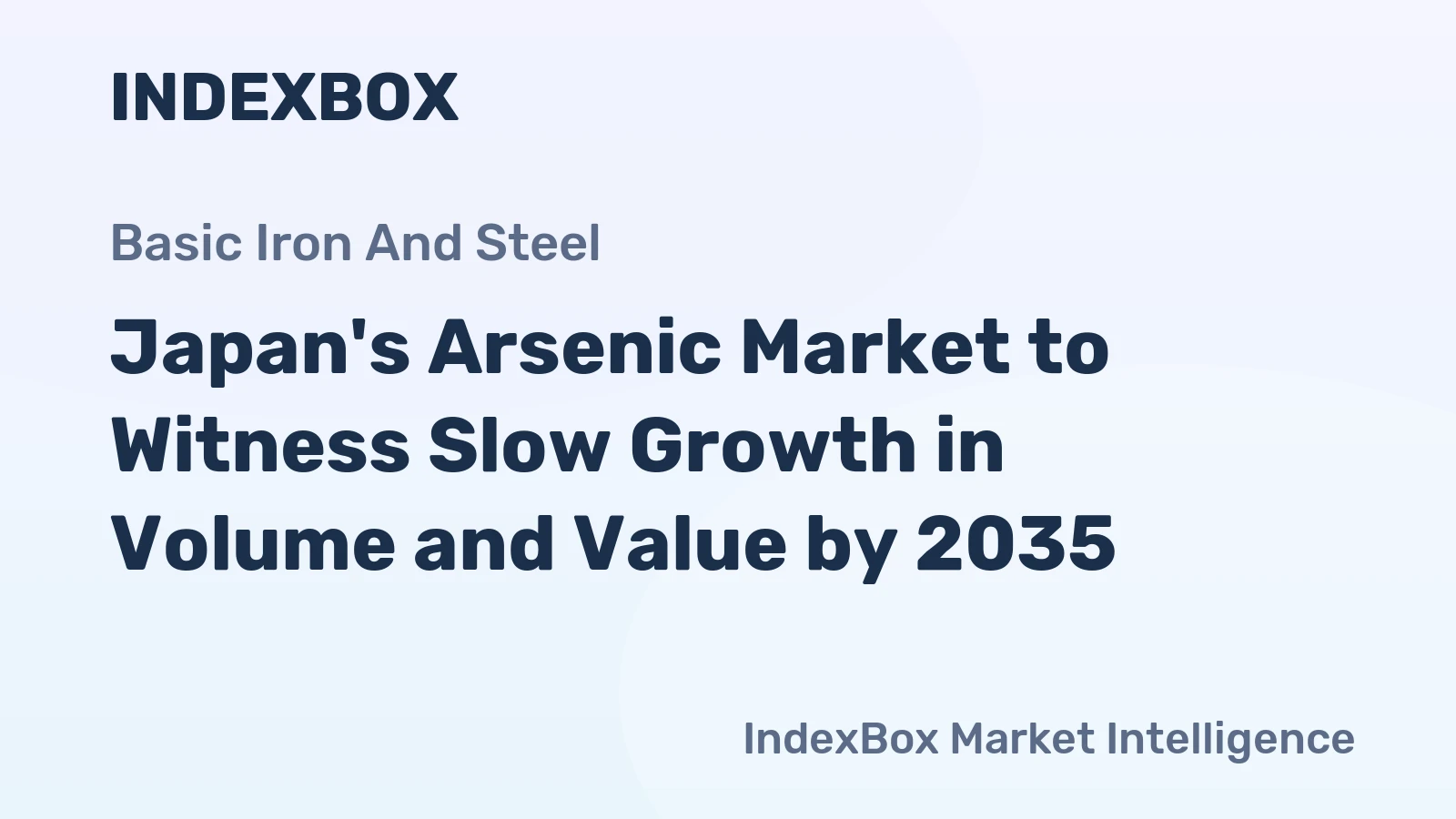 Japan's Arsenic Market to Witness Slow Growth in Volume and Value by 2035