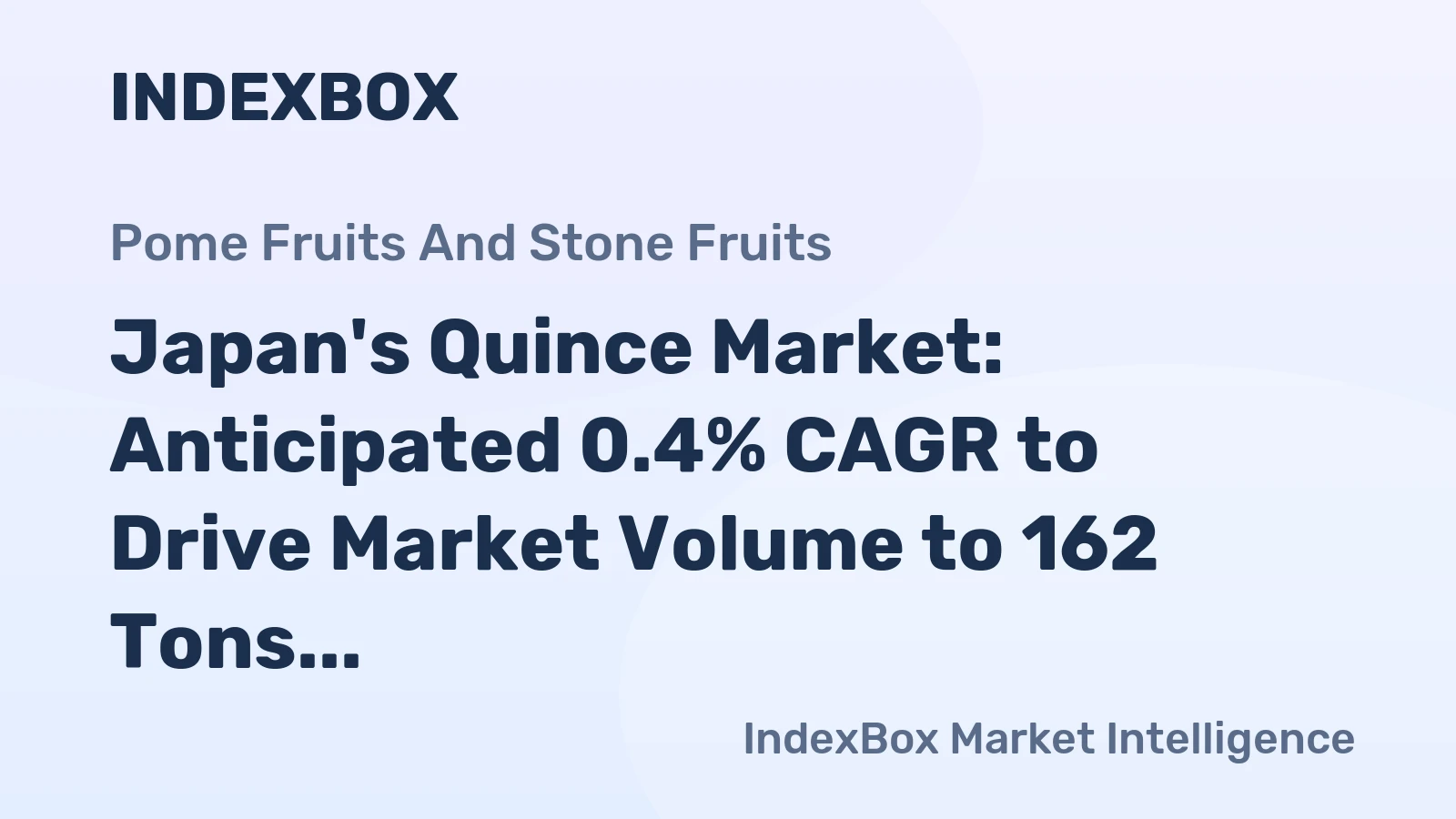 Japan's Quince Market: Anticipated 0.4% CAGR to Drive Market Volume to 162 Tons by 2035, with Value Reaching $171K