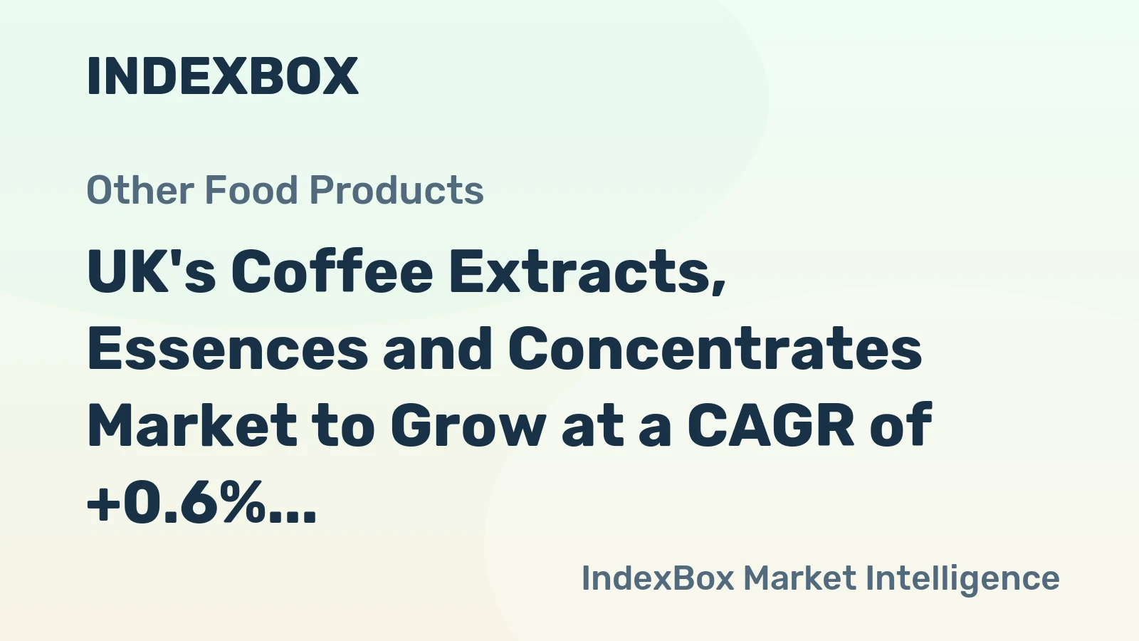 UK's Coffee Extracts, Essences and Concentrates Market to Grow at a CAGR of +0.6% from 2024 to 2035