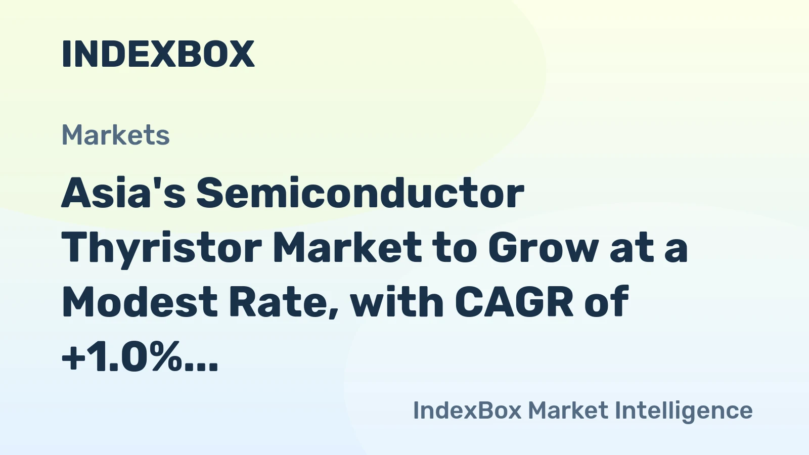 Asia's Semiconductor Thyristor Market to Grow at a Modest Rate, with CAGR of +1.0% from 2024-2035